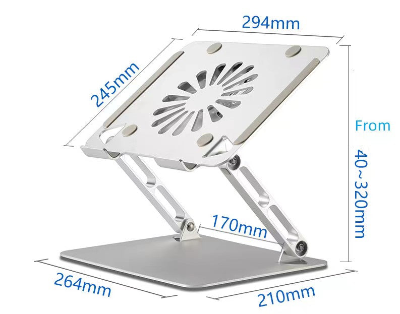 Ergonomic Height Multi-Angle Adjustable Foldable 17 inch Laptop Stand ...